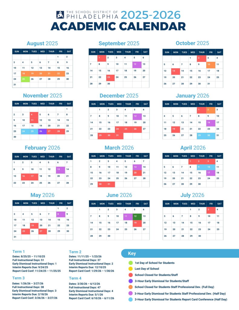 School District of Philadelphia Philasd Calendar 25-26 [Revised ...