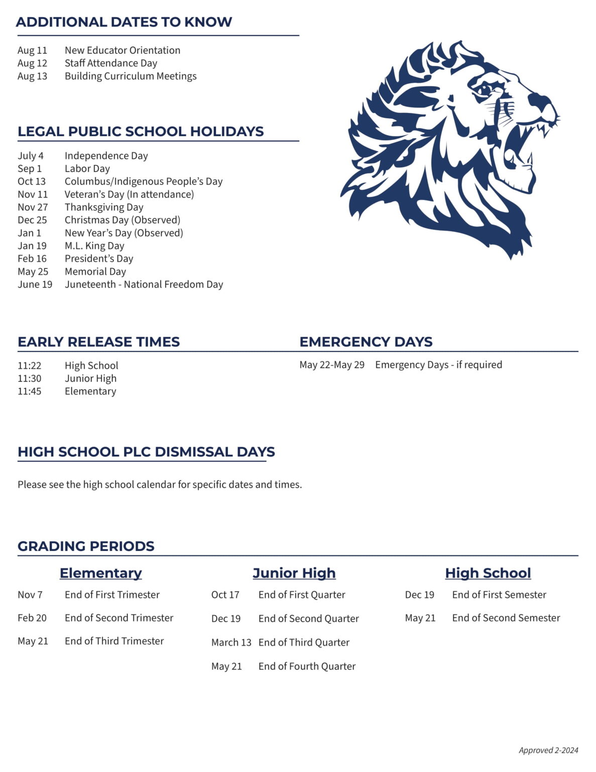 LISLE DISTRICT 202 CALENDAR 25-26 [PDF] revised - EduCounty