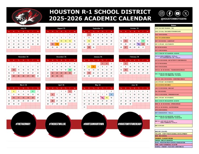 Houston R-1 School District MO Calendar 25-26 Revised [PDF] - EduCounty