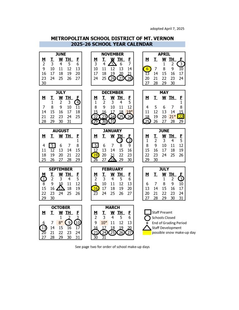 MSD OF MT. VERNON Calendar 25-26 Revised [pdf] - EduCounty