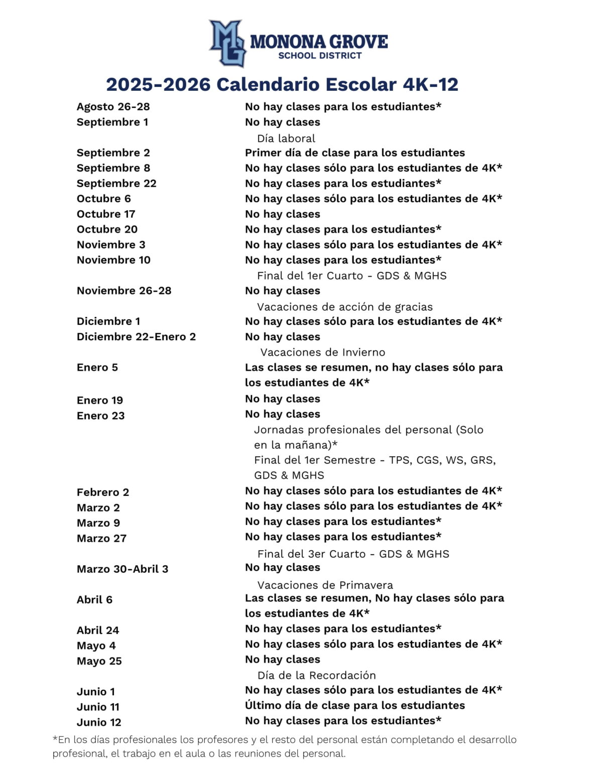 Monona Grove School WI Calendar 25-26 Revised [PDF] - EduCounty