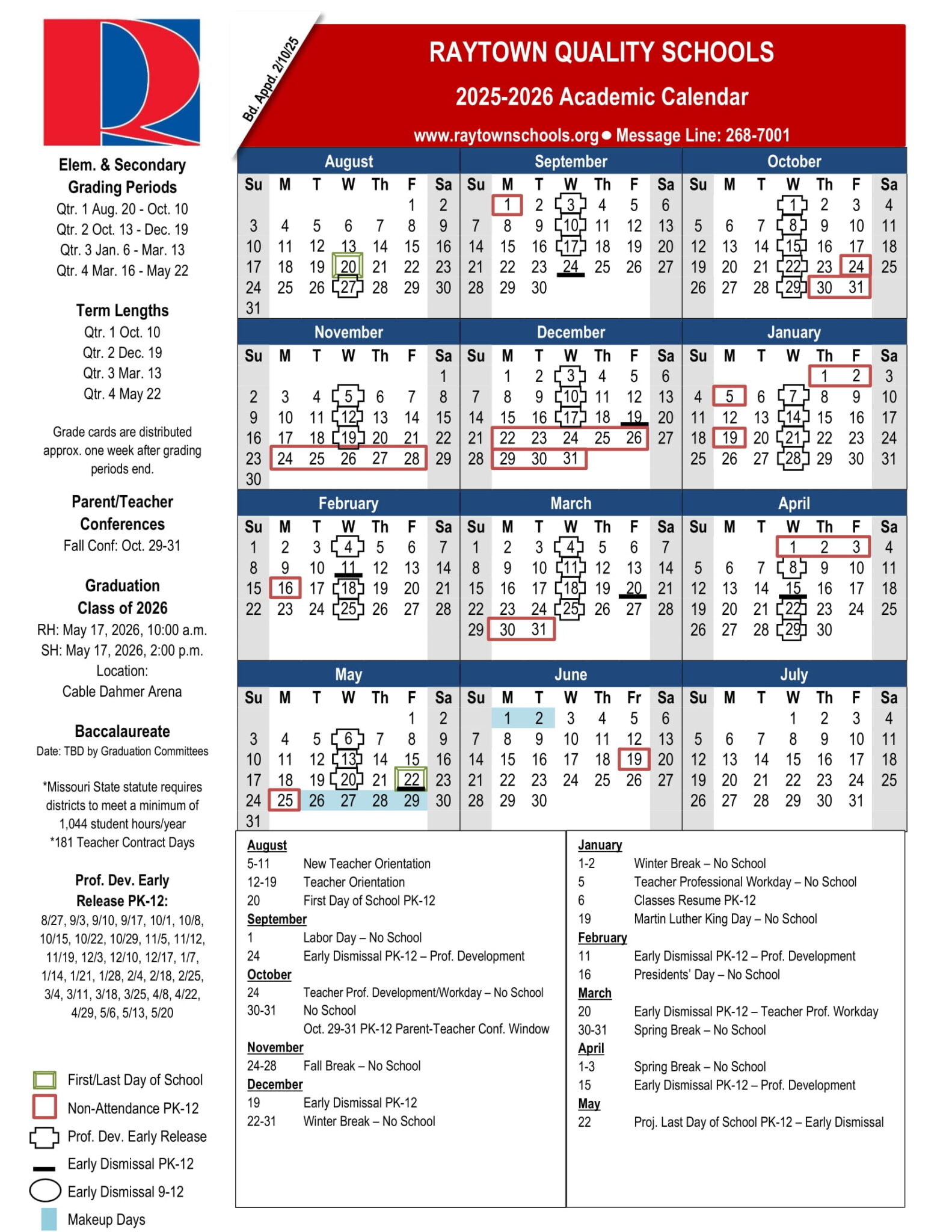 School Calendars - EduCounty