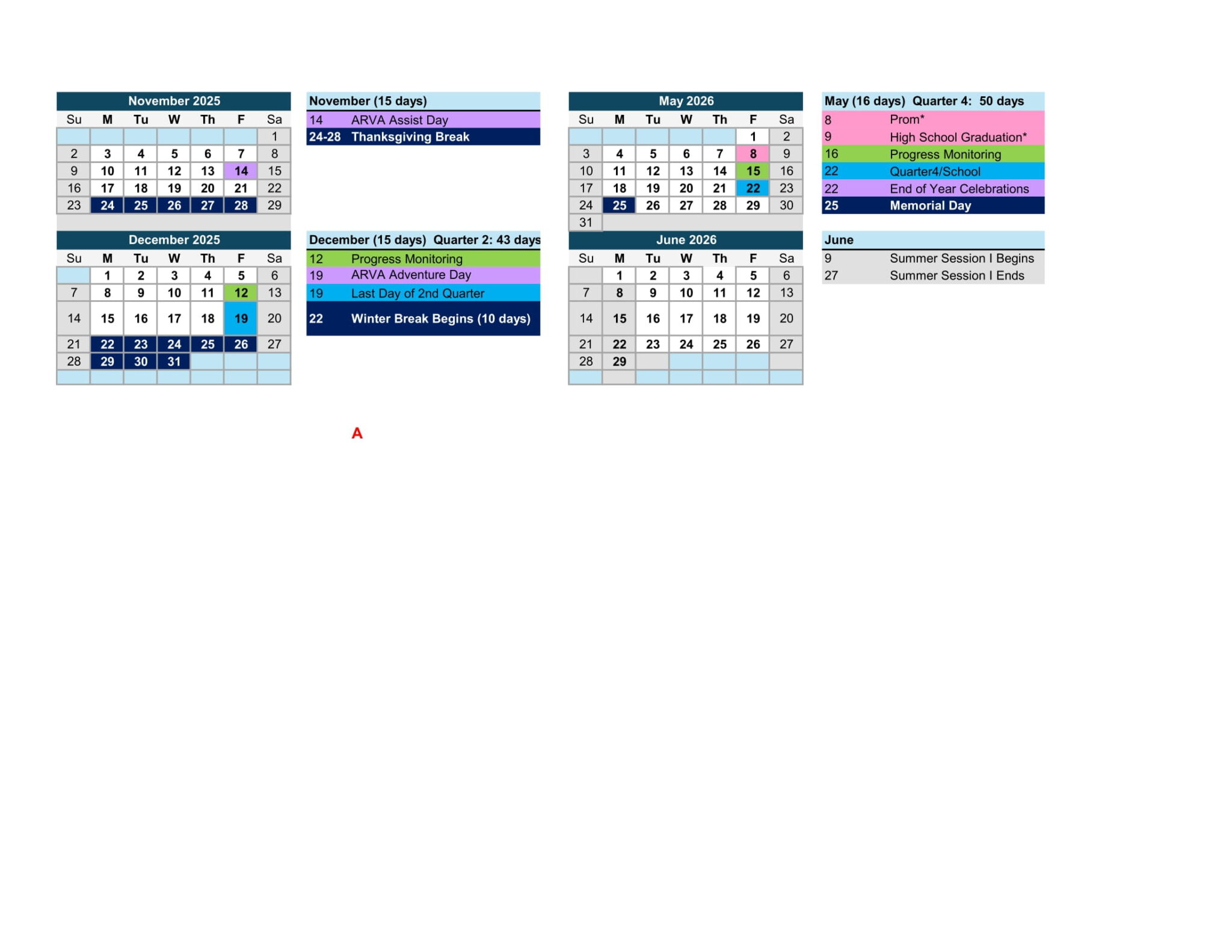 Arkansas Virtual Academy AR Calendar 25-26 Revised [pdf] - EduCounty