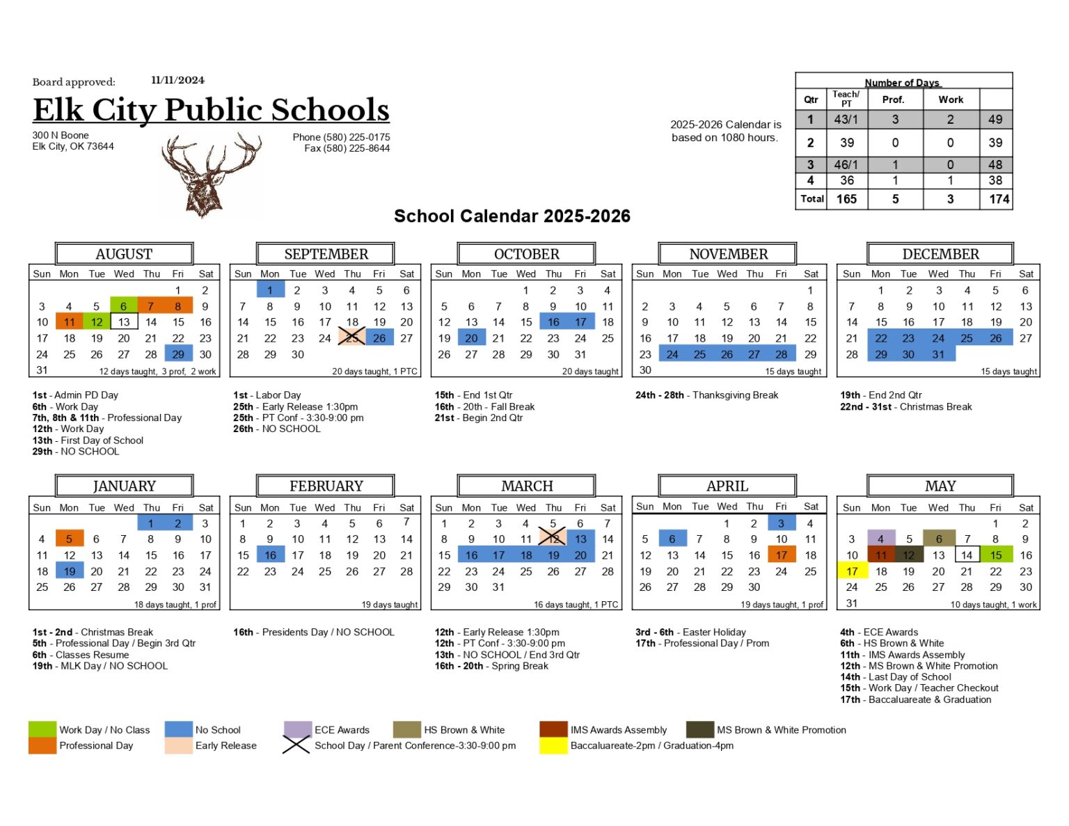 Elk City Public Schools 25-26 Calendar Revised [pdf] - EduCounty