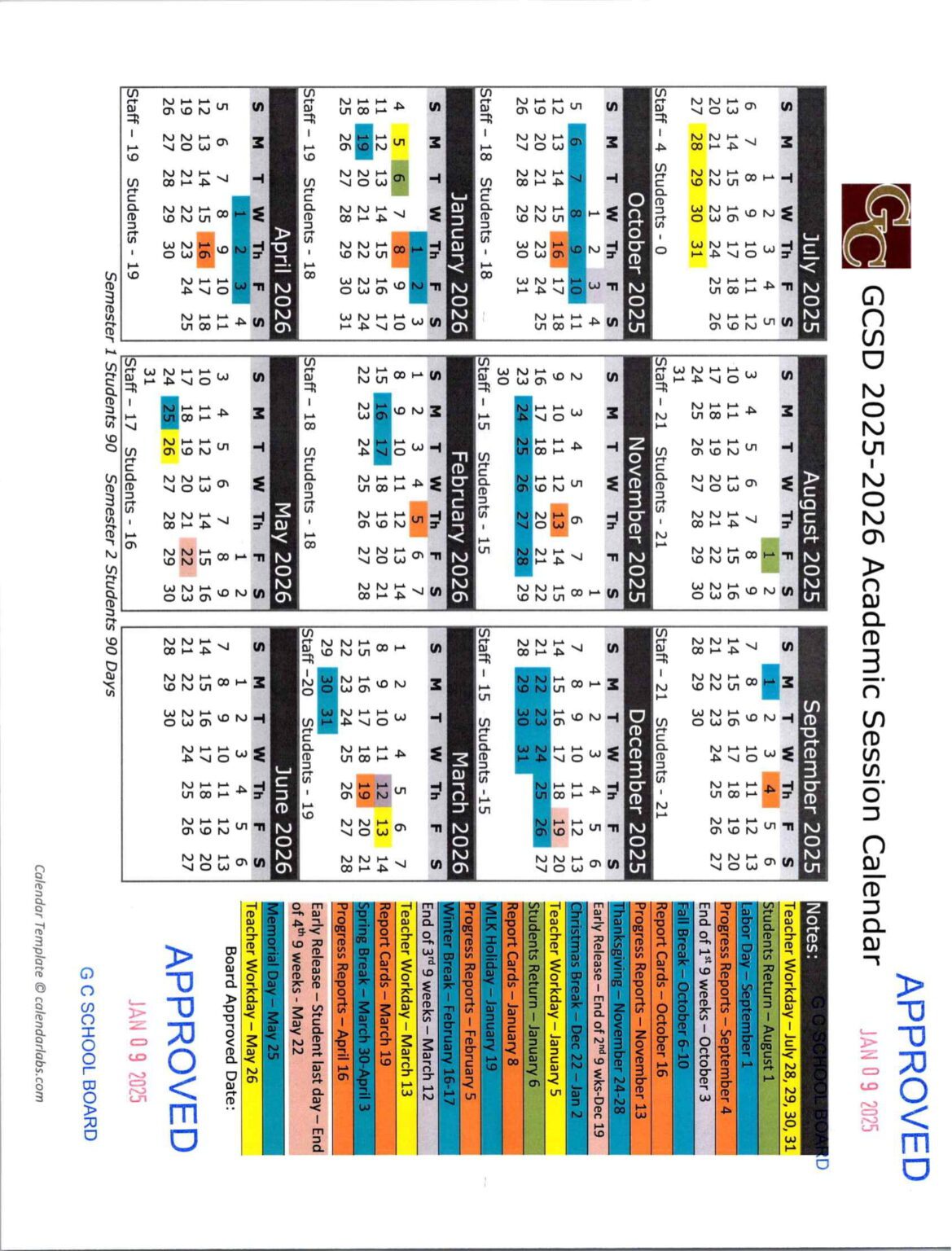 George County School Calendar MS 25-26 Revised [pdf] - EduCounty