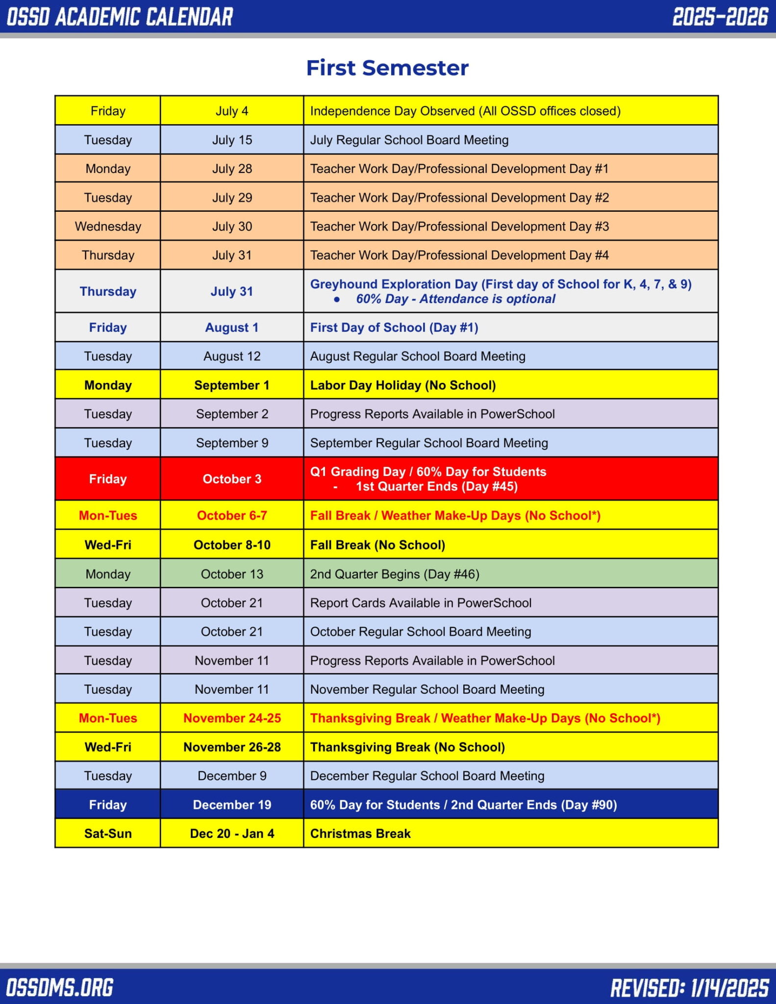 Ocean Springs School District MS Calendar 25-26 Revised [pdf] - EduCounty