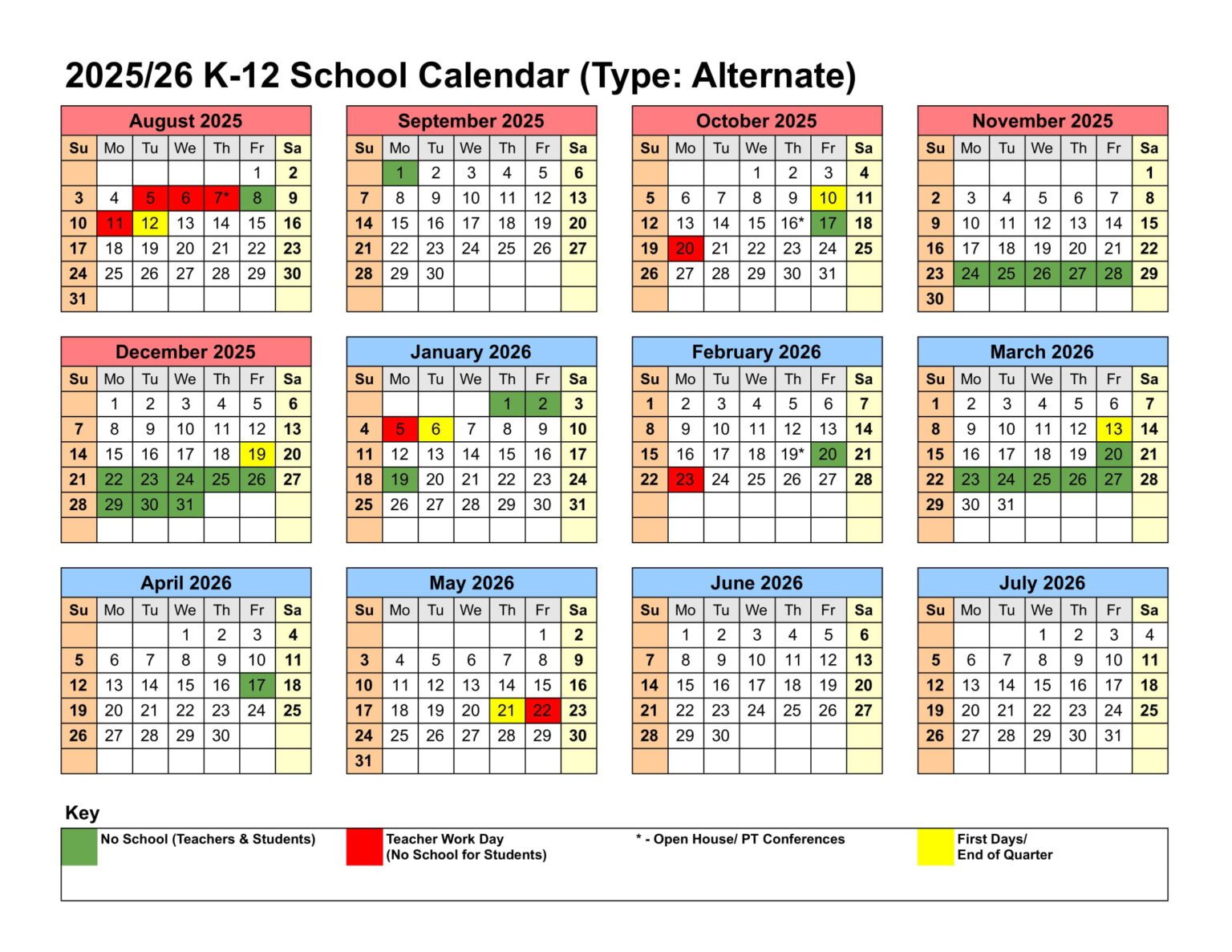 Beebe School District AR Calendar 25-26 Revised [pdf] - EduCounty