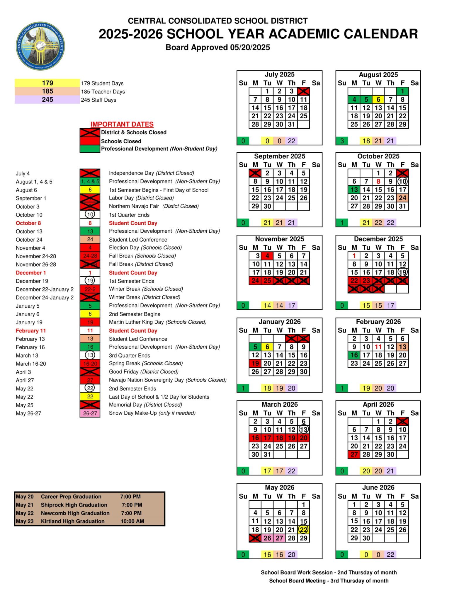 Central Consolidated School District NM Calendar 25-26 Revised [pdf ...
