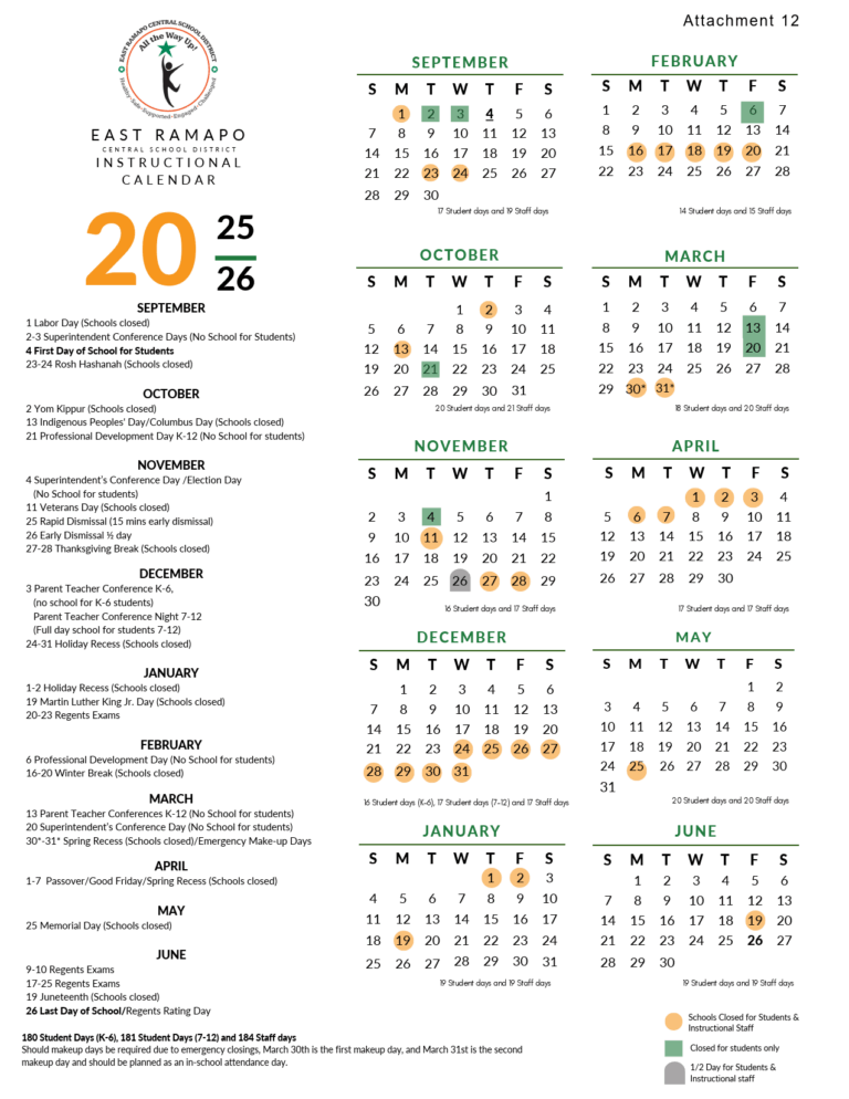 East Ramapo Central School District NY Calendar 25-26 Revised - EduCounty