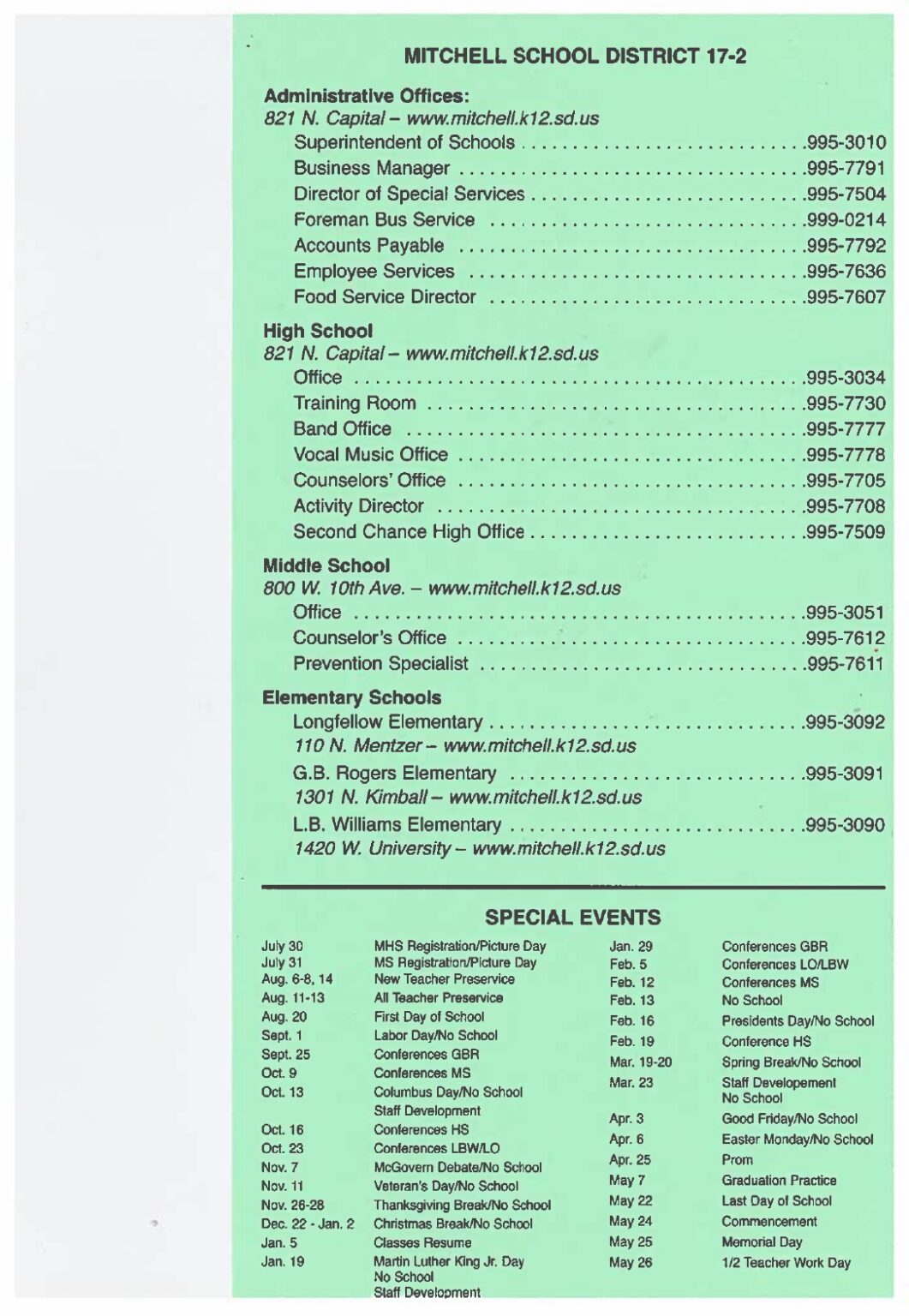 MITCHELL SCHOOL DISTRICT Calendar 25-26 Revised [pdf] - EduCounty