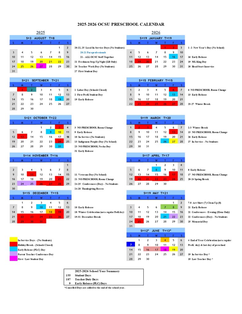 Orleans Central Supervisory Union VT Calendar 25-26 Revised [pdf ...