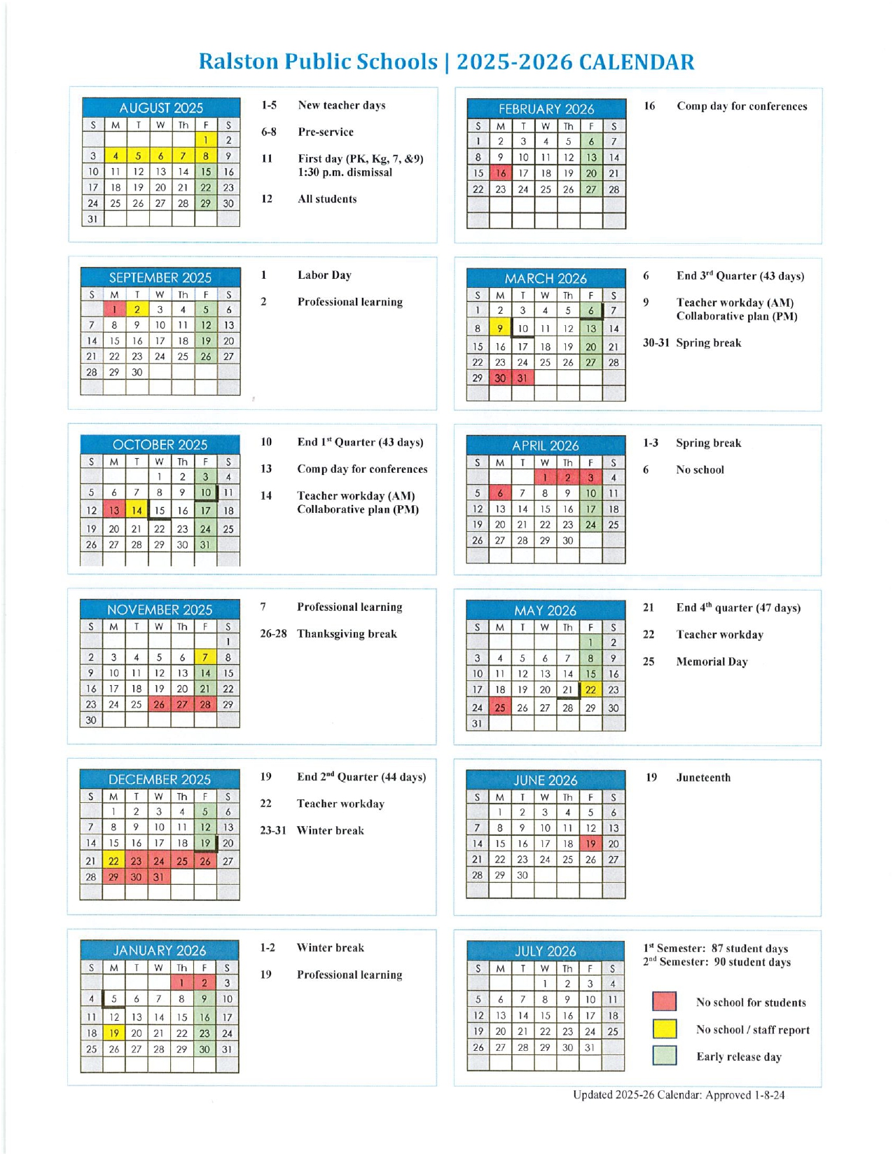 Ralston Public Schools Ne Calendar 25-26 Revised [pdf] - Educounty