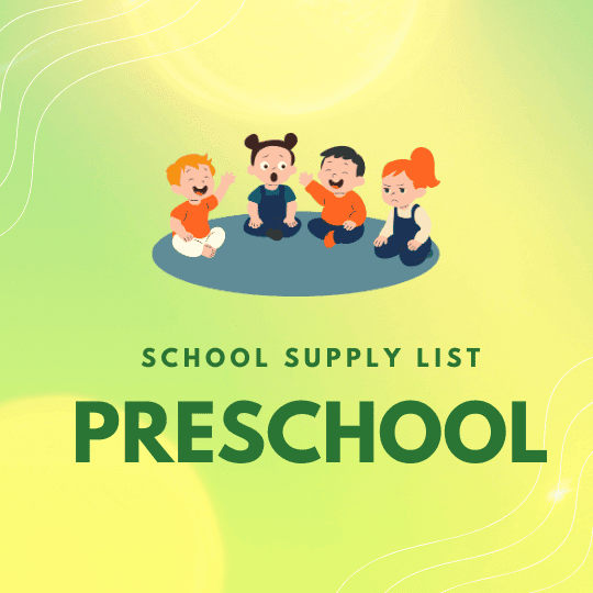 Every School Supply List from Preschool to High School Printable ...