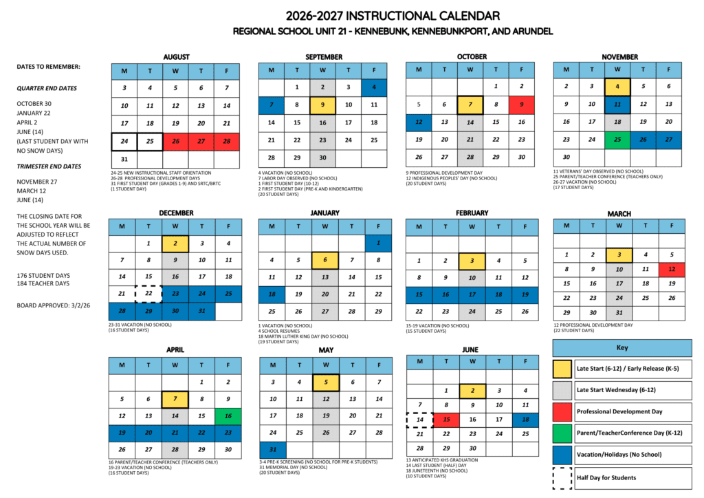 Regional School Unit 21 - Kennebunk, Kennebunkport, and Arundel ...
